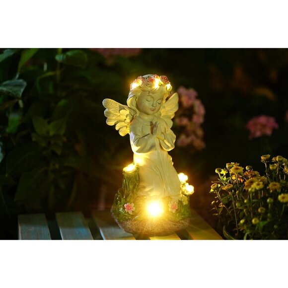 Other | New Angel Garden Statue Solar Angel Decor For Yard Patio Or ...